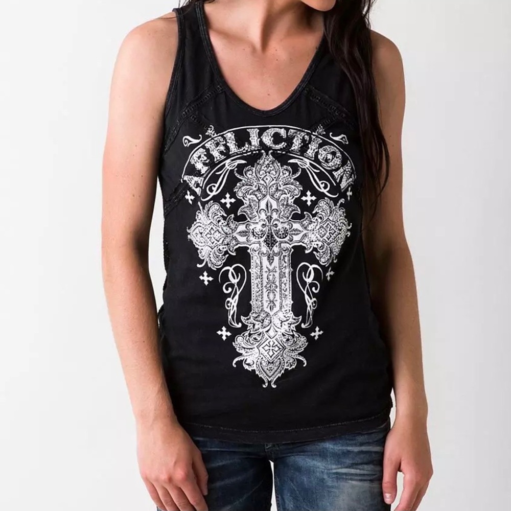 Affliction By Buckle Black Lave Wash Versailles Rhine… - Gem